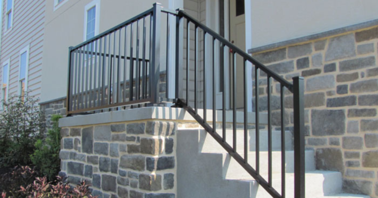 low maintenance aluminum front porch railing | Smucker Fencing